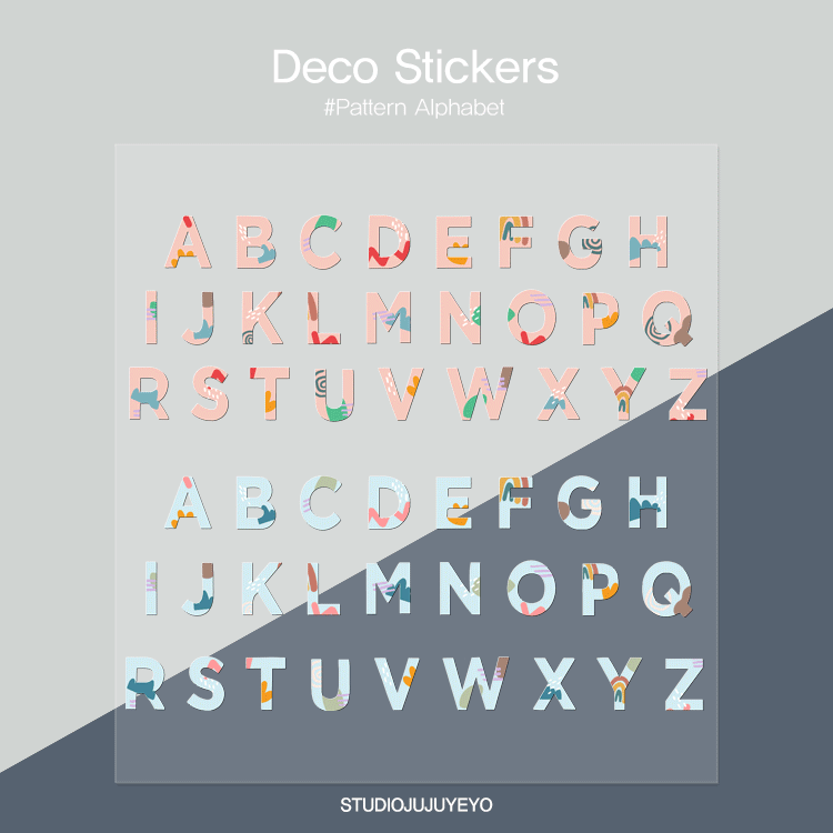 Pattern alphabet sticker | Webudding