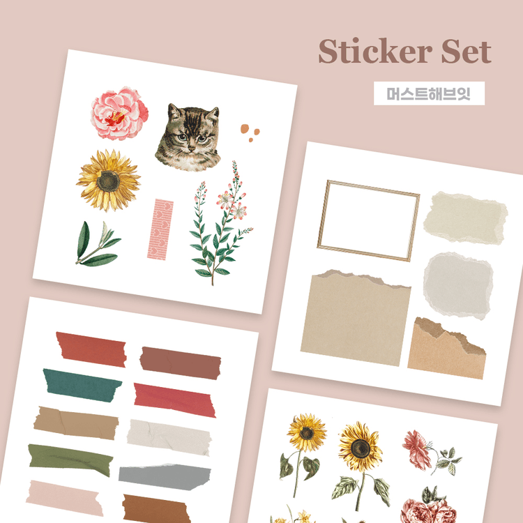 Vintage point sticker set | Webudding