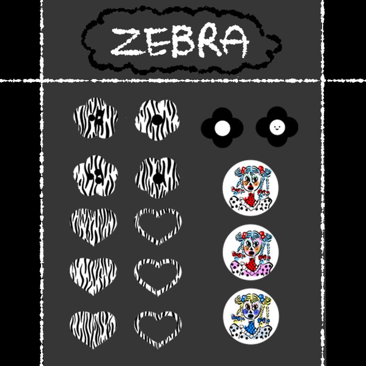 Black and white zebra pattern sticker | Webudding