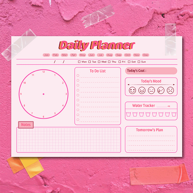 Everyday mood daily planner | landscape set | Webudding