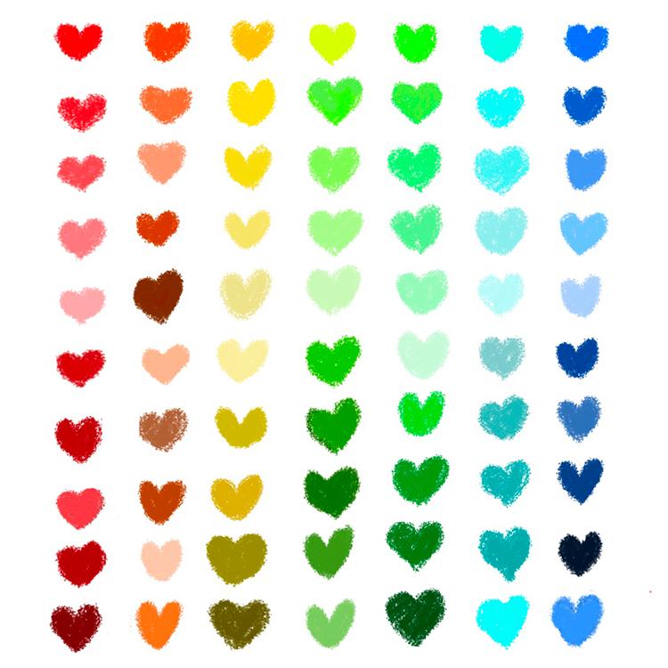 Colorful hearts♡♥ sticker | Webudding