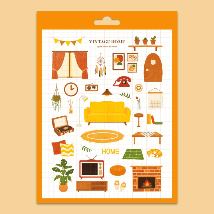 Vintage vibe home sticker | decorative | Webudding
