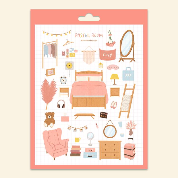 Pastel room sticker | decorative | Webudding