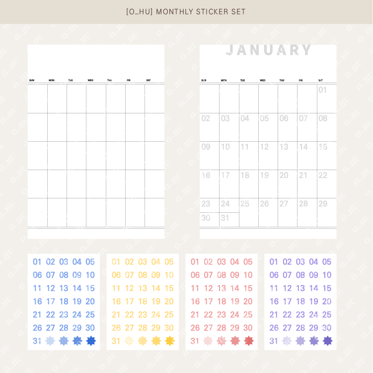 Monthly_sticker_set | Webudding