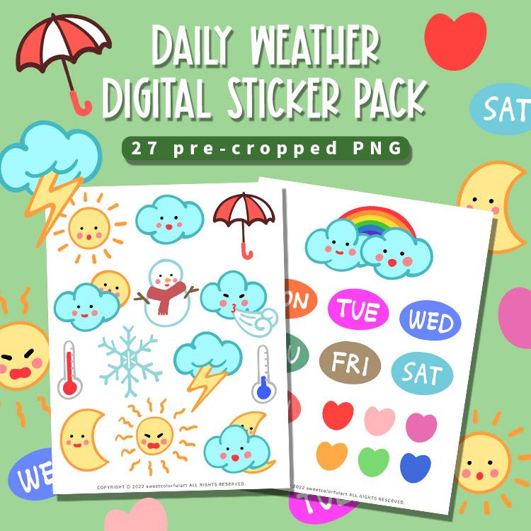Daily weather sticker | Webudding