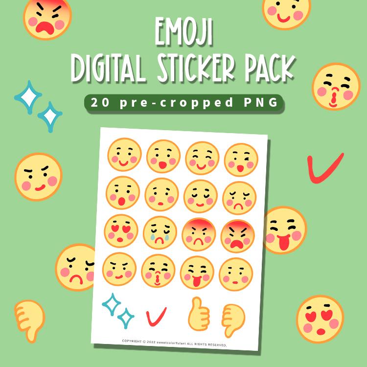 Emoji digital sticker | Webudding