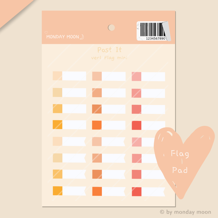 Flag sticky note sticker | sherbet | Webudding