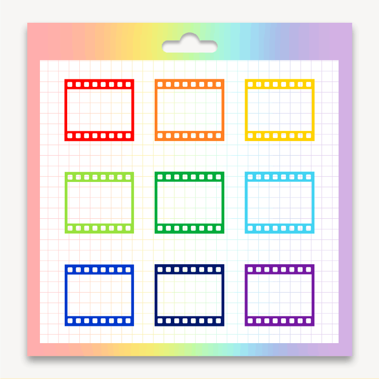 Film frame sticker | Webudding