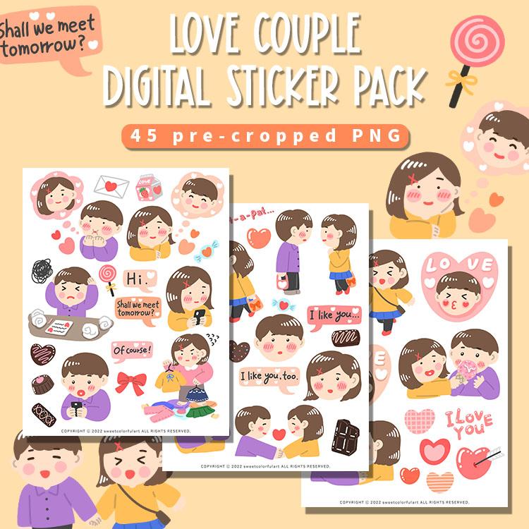커플 스티커 | 위버딩
