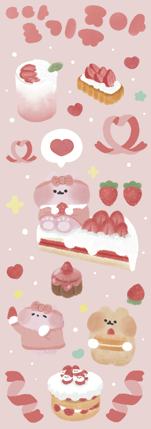 Lovin strawberry sticker | sweet food | Webudding