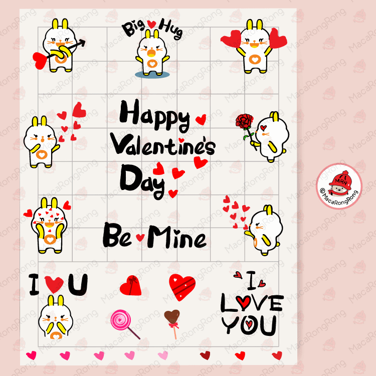 Cute yellow bunny Shushu's Happy Valentine's day﻿ | Webudding