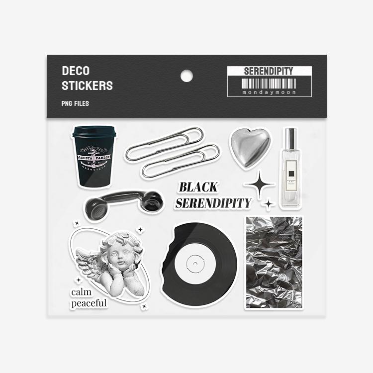 Black Sticker | Serendipity | Webudding