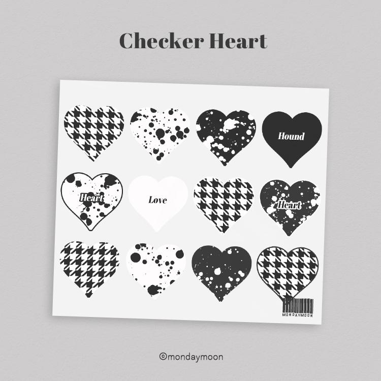 Checker Heart Sticker Ver2 | Webudding