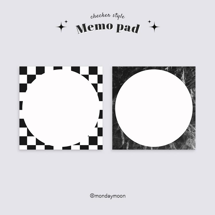 Checker Memo Pad Stickers | 6 Styles | Webudding