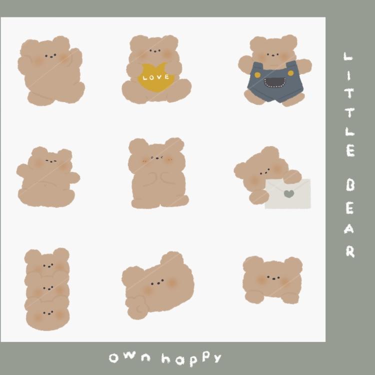 Little bear sticker ? | cute animal character | Webudding
