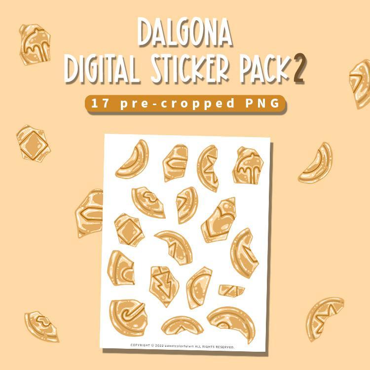 Dalgona digital sticker pack 2 | Webudding