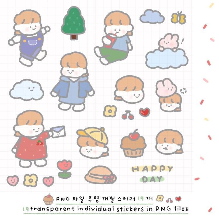 Happy day sticker? / pre-cropped stickers | Webudding