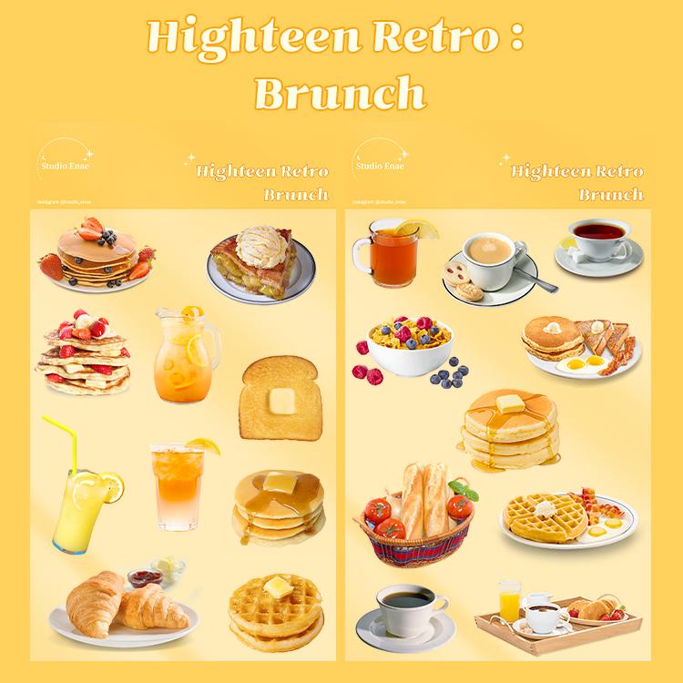 Highteen vibe brunch sticker set | Webudding