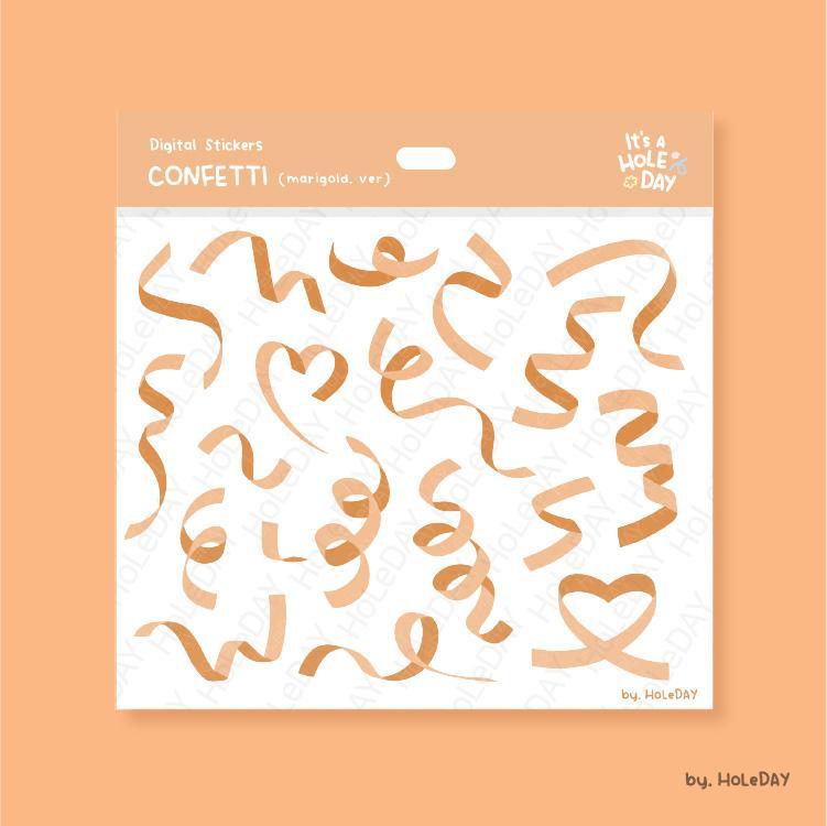 Confetti sticker | marigold | Webudding