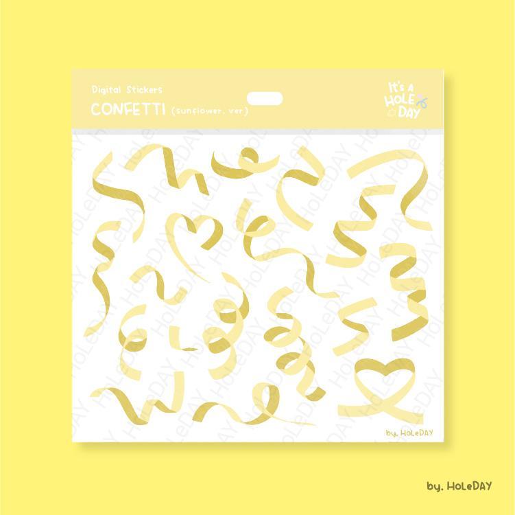 Confetti sticker | sunflower | Webudding