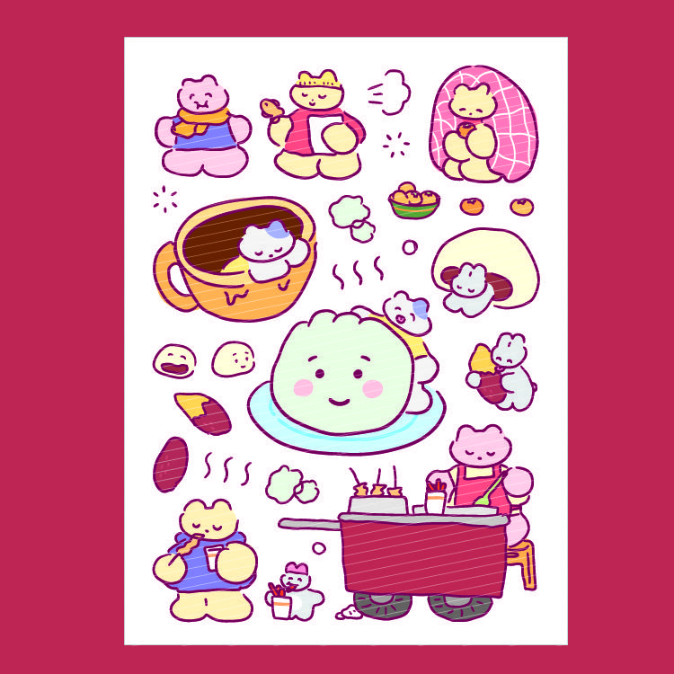 Winter snack sticker | Webudding