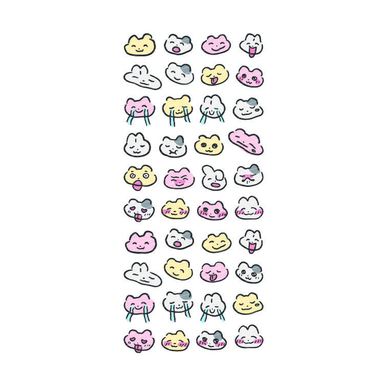 Messy expression sticker | Webudding