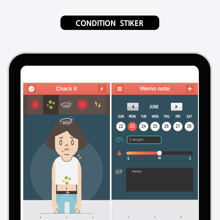 Recording my condition of the day sticker | Webudding