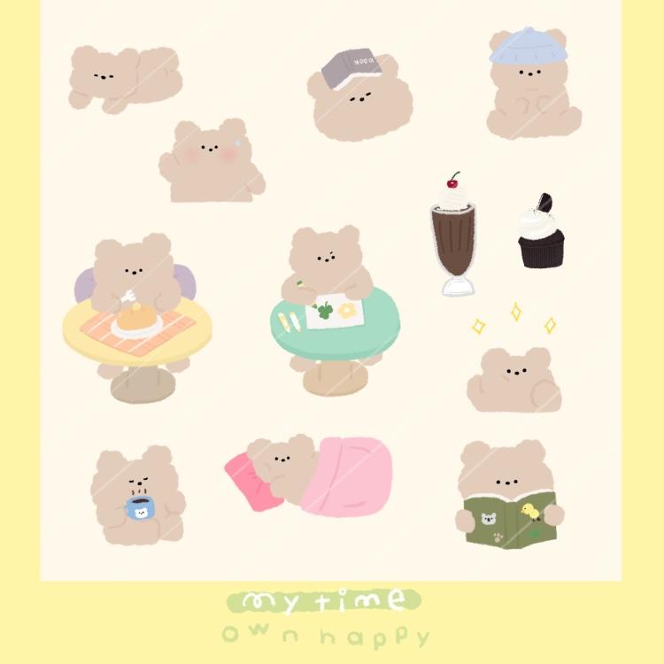 My time sticker☁️ | Webudding