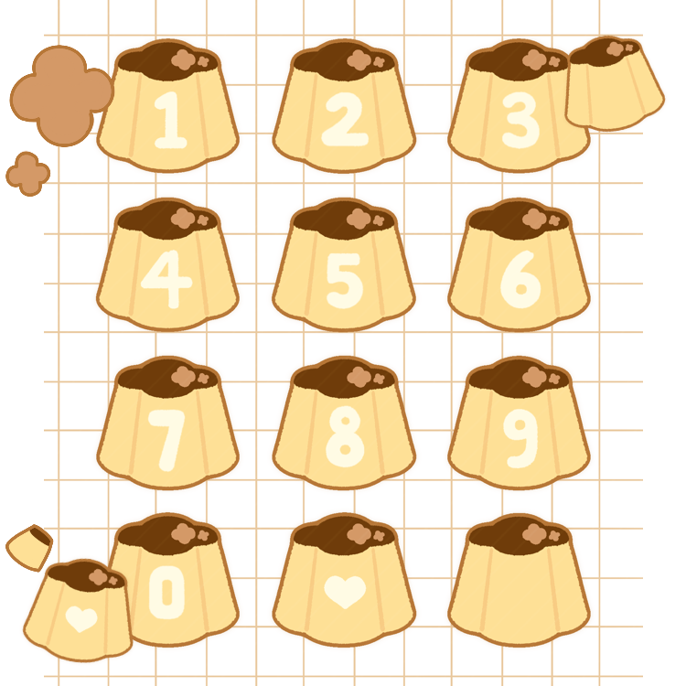 Pudding number sticker | Webudding