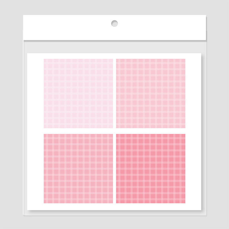 Checked pattern sticky note sticker set | Webudding