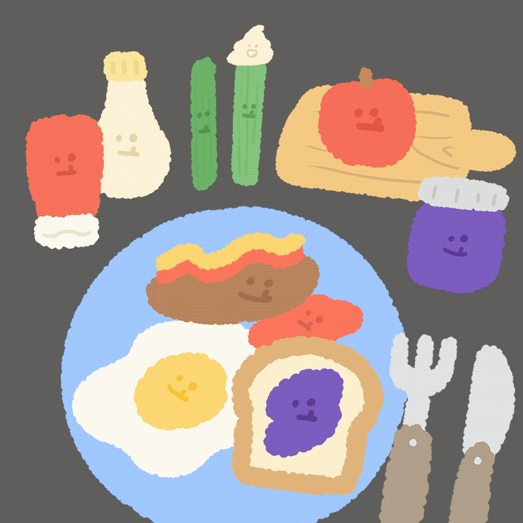 breakfast:) sticker | Webudding