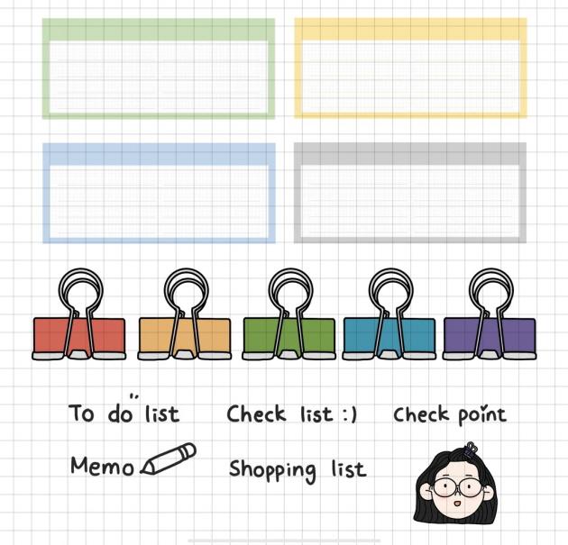 Sticky note sticker set | set | Webudding