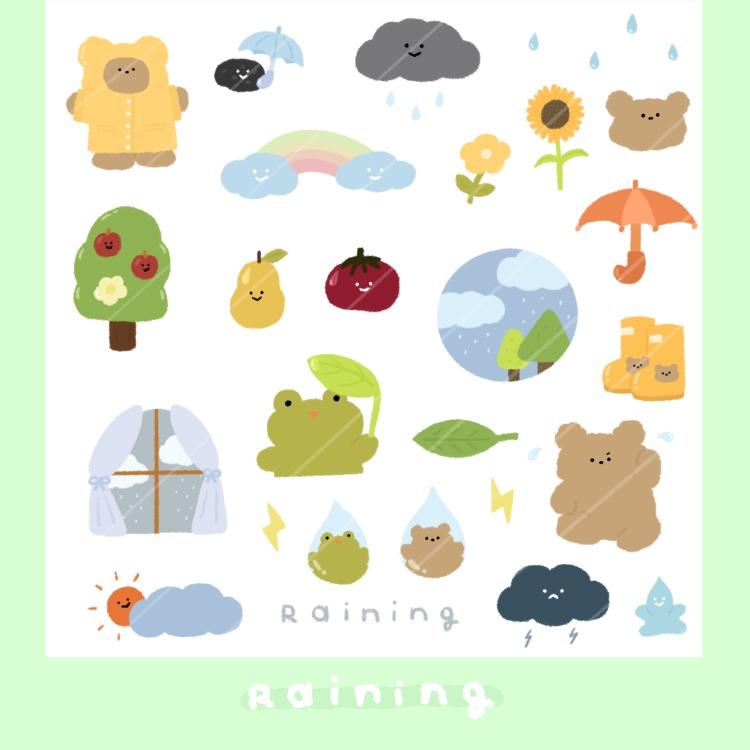 Raining sticker? | Webudding