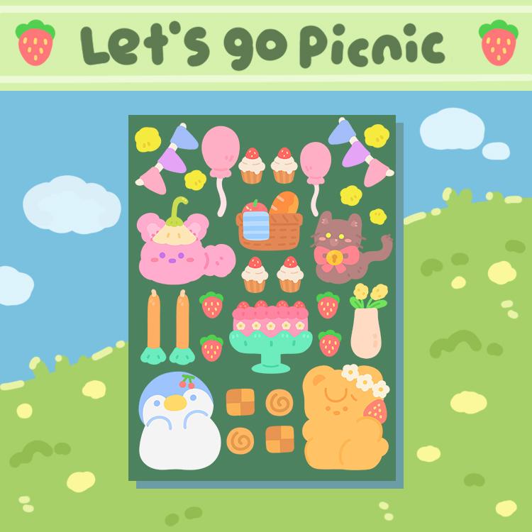 Let's go picnic sticker | Webudding