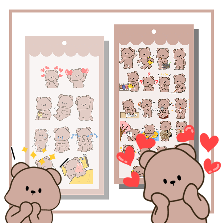 Yun bear sticker | cute animal character | Webudding