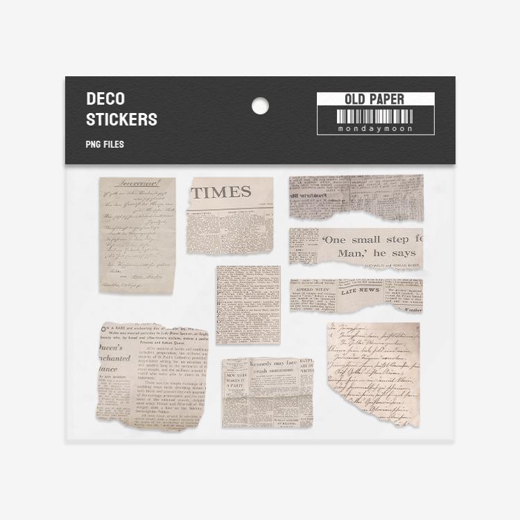 Vintage Old Paper Stickers | Webudding