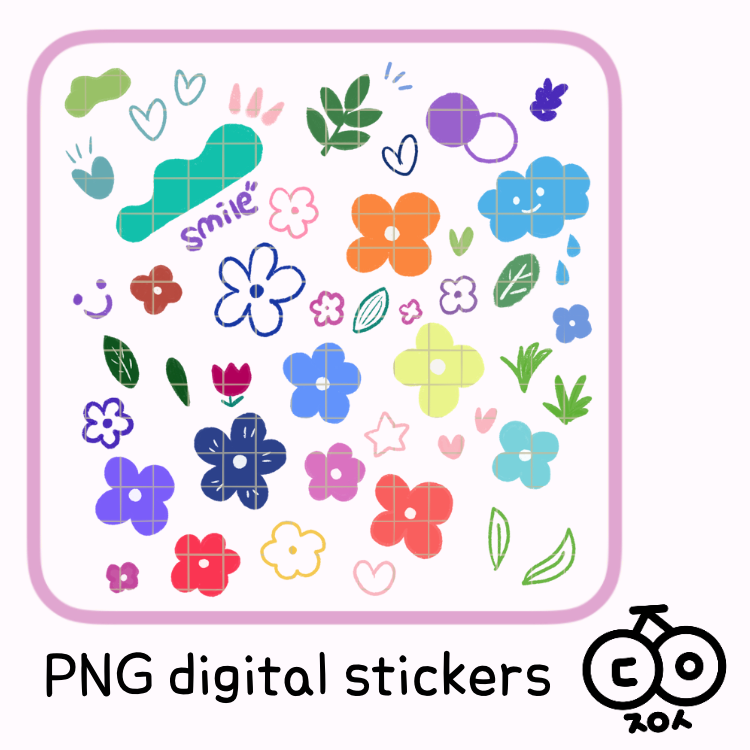 Flower stickers | Webudding
