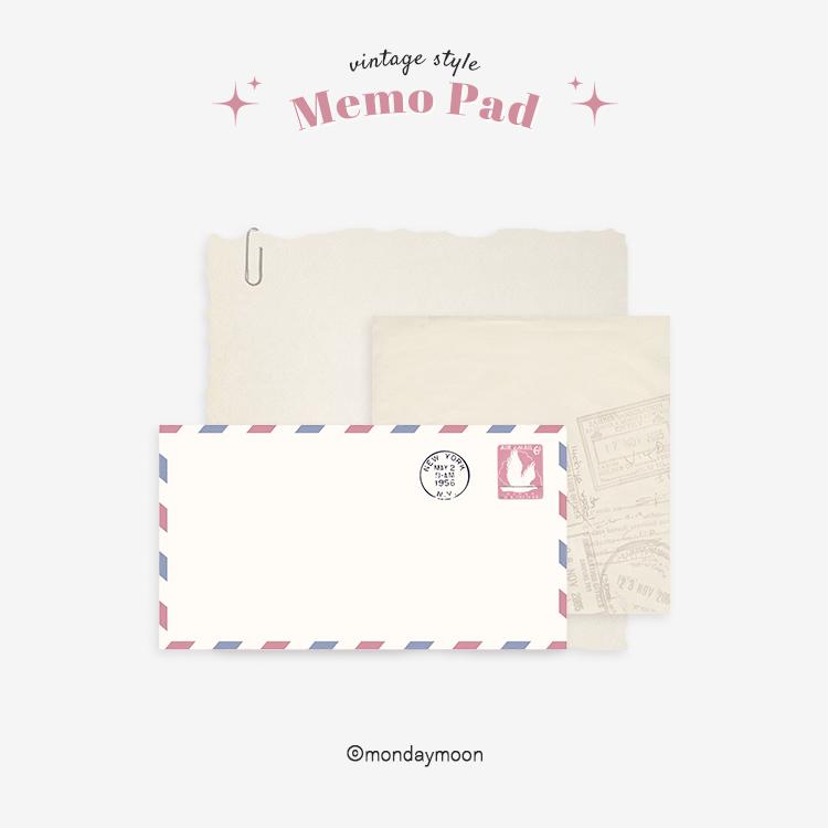 Vintage memo sticker | 3 styles | Webudding