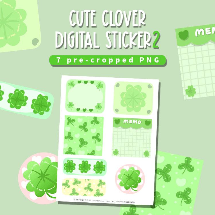 Cute clover sticker 2 | Webudding