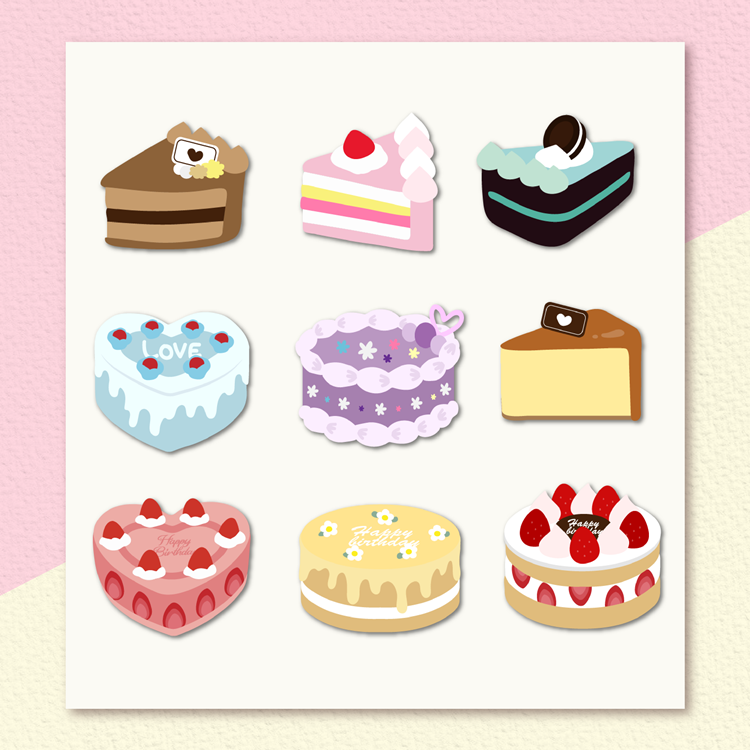 Cake sticker set | Webudding