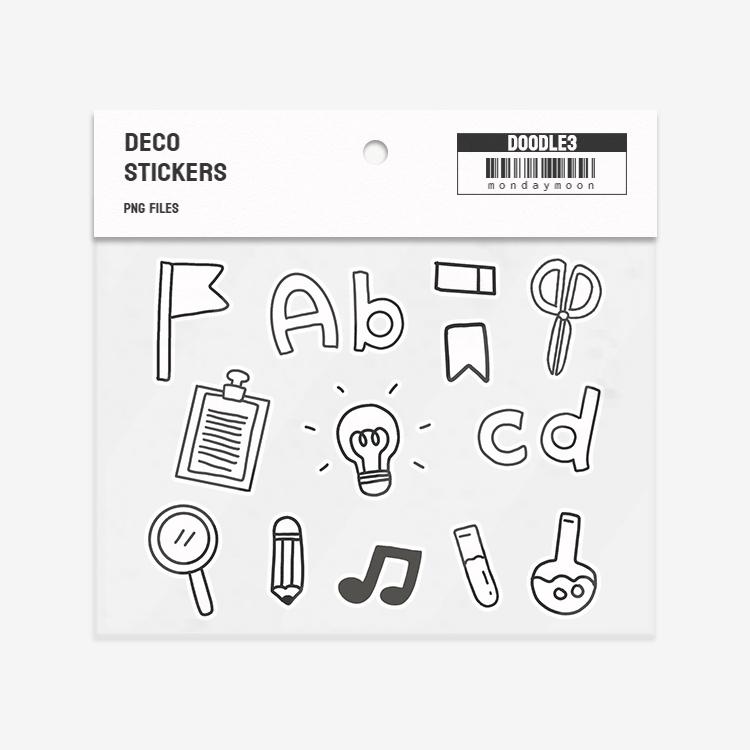 Simple Doodle Stickers - Study | Webudding