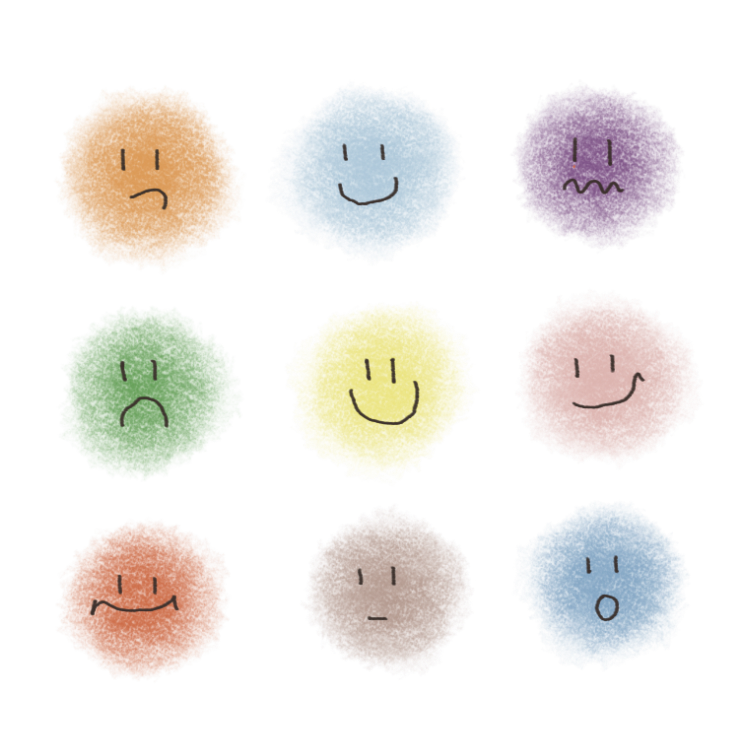 Different faces sticker | Webudding