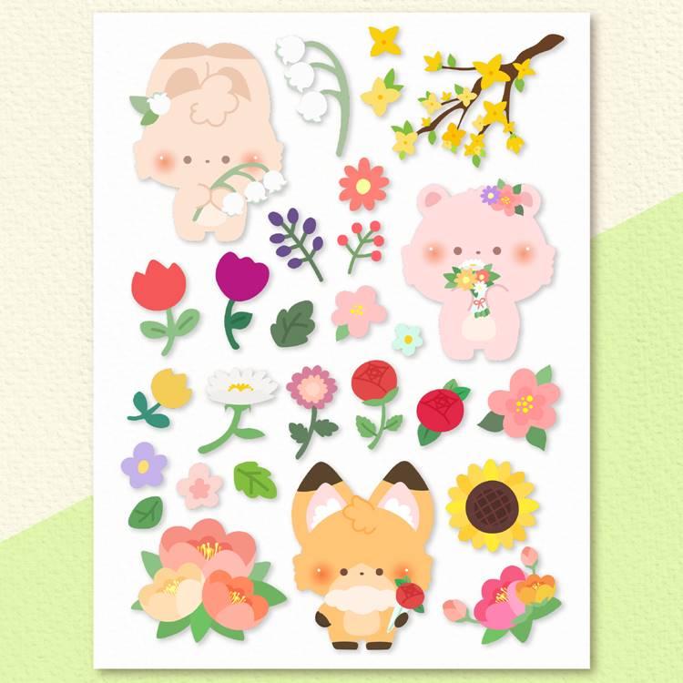 Poromi's Flower Garden sticker | Webudding