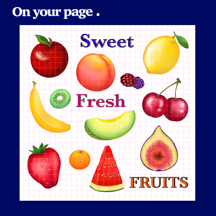 Sweet, fresh fruits sticker | Webudding