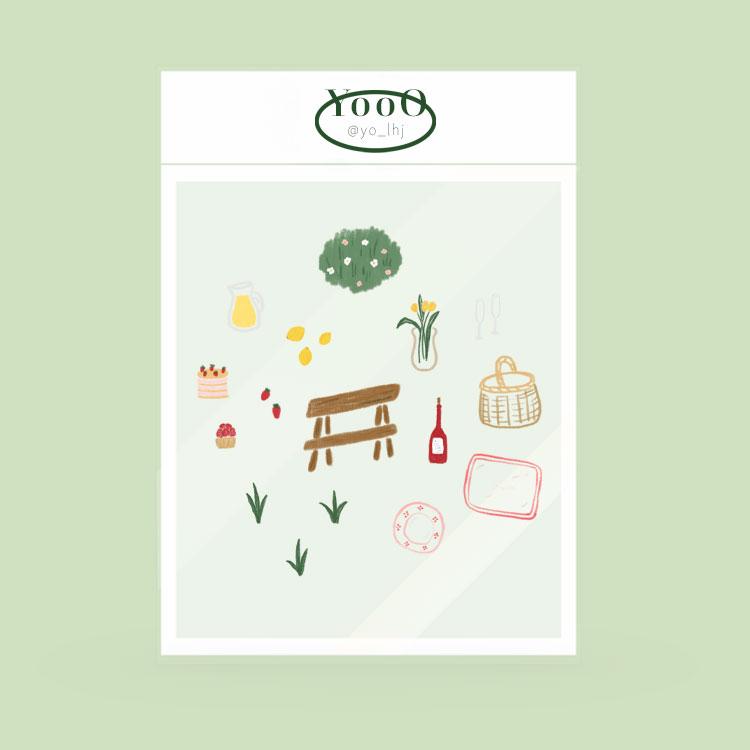 Picnic drawing sticker 2 | Webudding