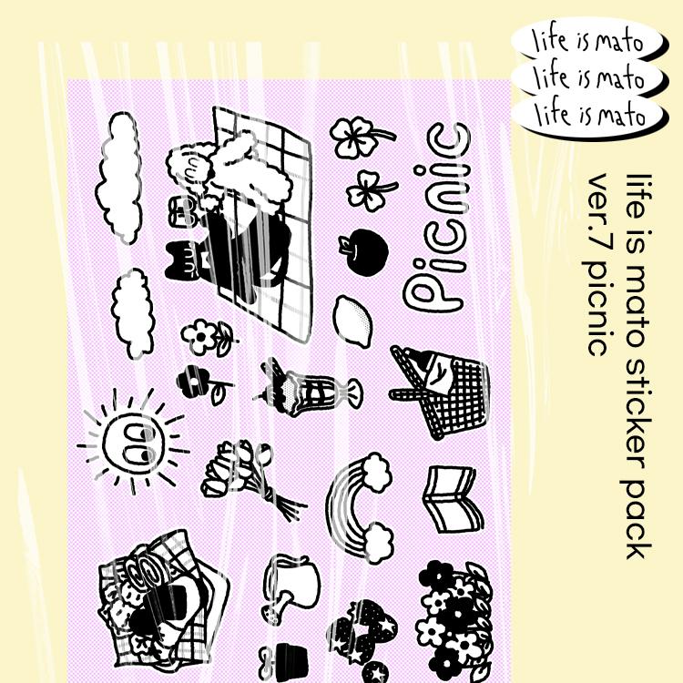 Diary sticker pack ver7. picnic 2EA | Webudding