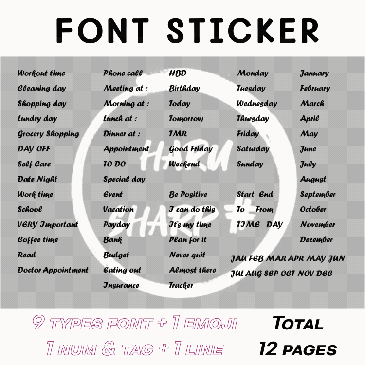 Font sticker | Webudding
