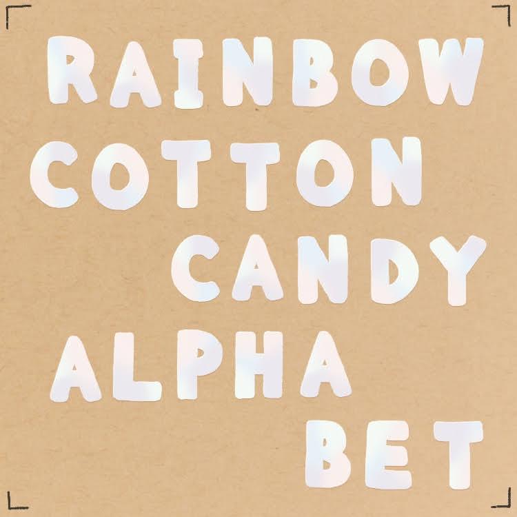 Cotton candy alphabet sticker | Webudding