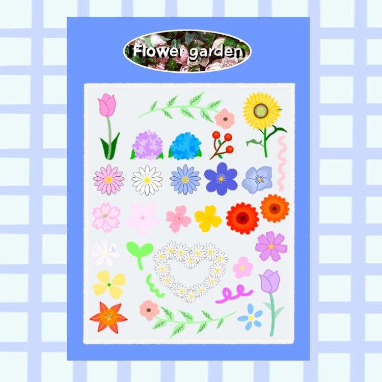 Flower garden diary sticker | Webudding