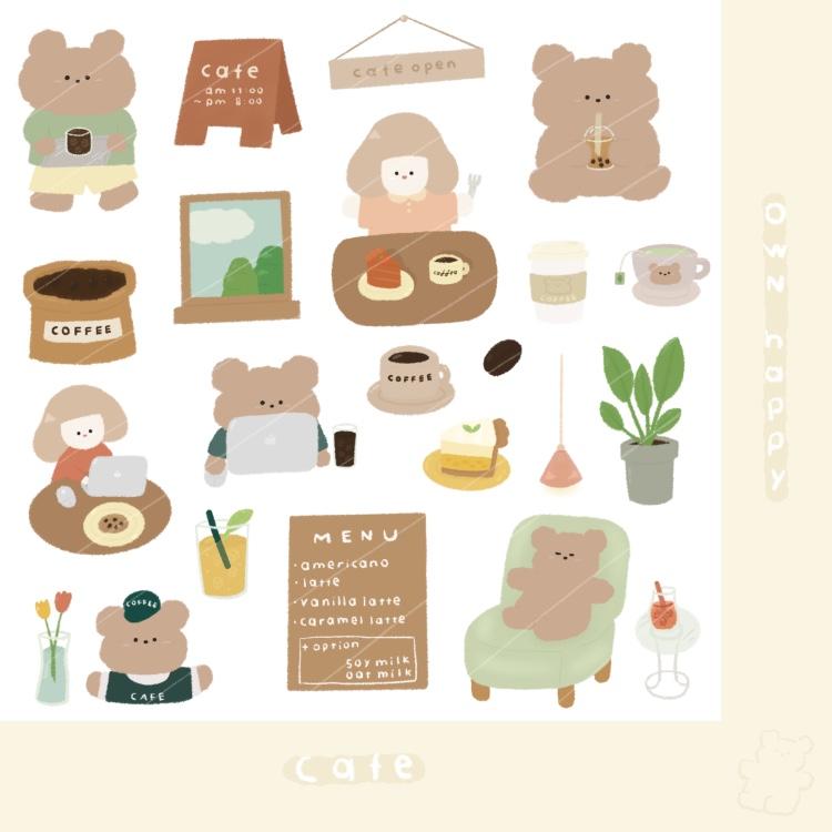 Cafe sticker☕️ | Webudding